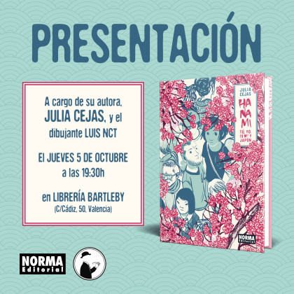 Presentación de 'HANAMI' con su autora Julia Cejas en Valencia - Norma Editorial